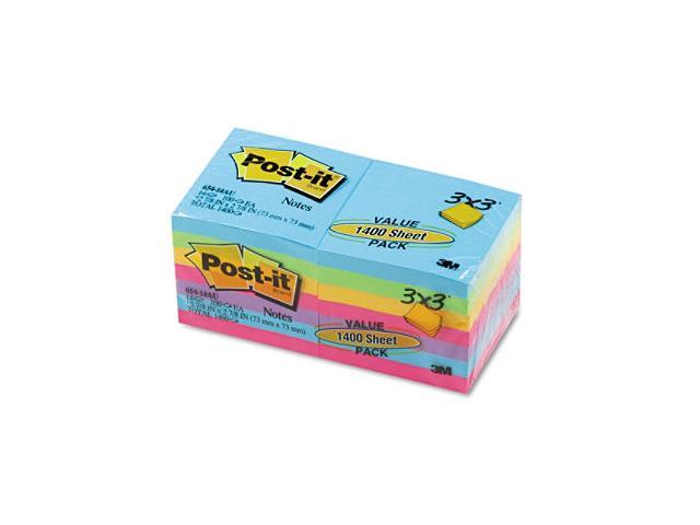 Post-it Notes - Original Pads in Jaipur Colors  3 x 3  100 Pad/14 Pads-Pack