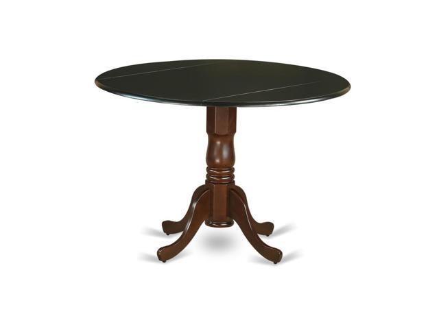 Click here for East West Furniture Dining Table Black & Mahogany... prices