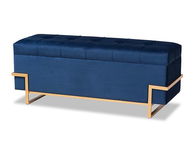 Click here for Baxton Studio Parker Glam and Luxe Navy Blue Velve... prices