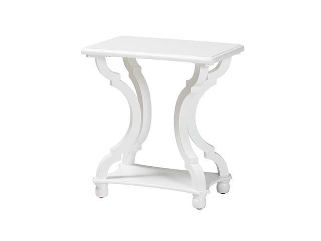 Baxton Studio Cianna Classic and Traditional White Wood End Table