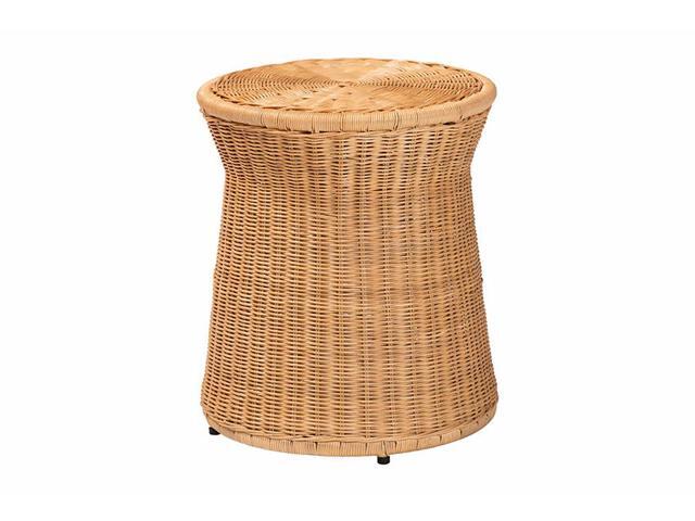 Click here for bali & pari Caroline Round Natural Rattan End Tabl... prices