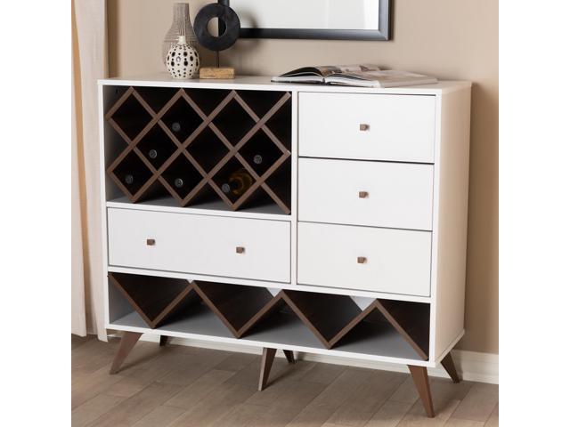 Click here for Baxton Studio Savino Mid-Century Modern White and... prices