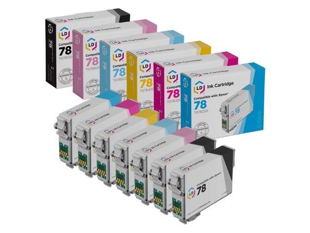 Click here for LD T078 Black and Color Ink Cartridges Set of 7 fo... prices