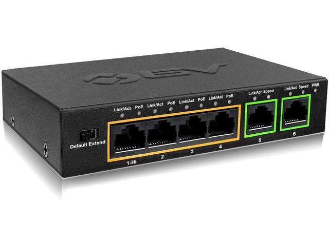 Click here for BV-Tech 6 Port PoE+ Switch (4 PoE+ Ports with 2 Et... prices