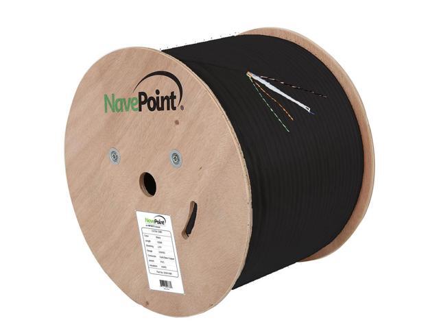 Click here for NavePoint CAT6A Riser(CMR)  1000 Ft  Black  Solid... prices