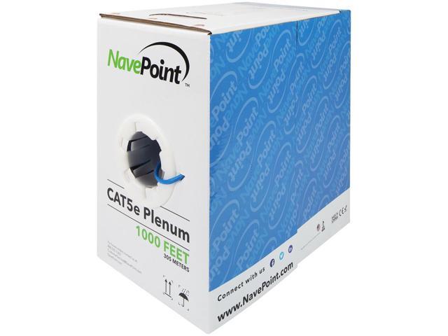 Click here for NavePoint Cat5e Plenum Jacket  1000ft  Blue  Solid... prices