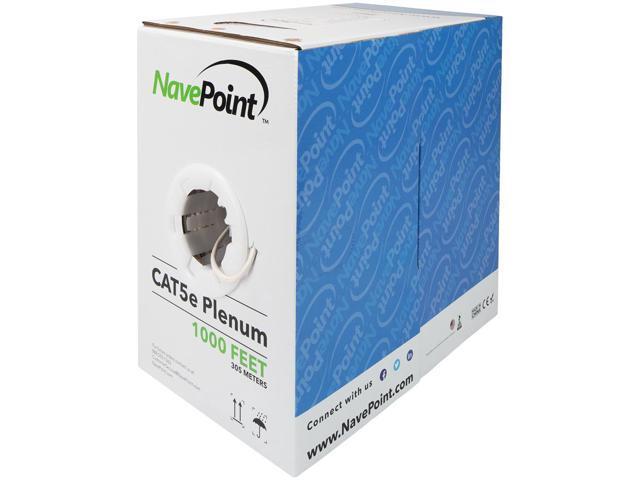 Click here for NavePoint Cat5e Plenum Jacket  1000ft  White  Soli... prices