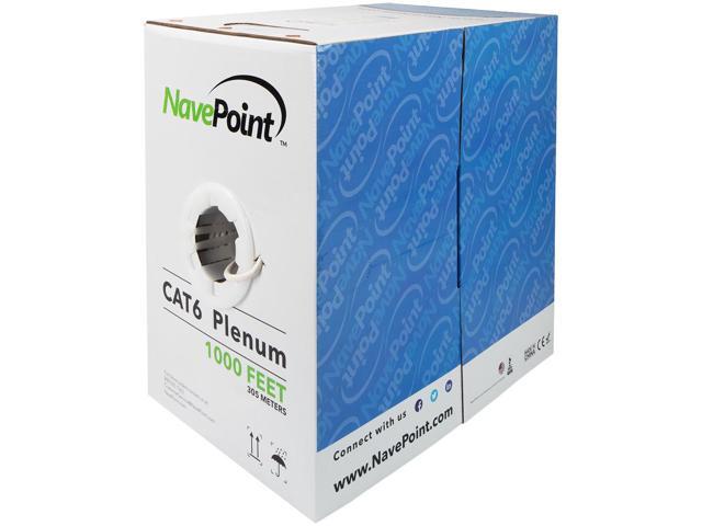 Click here for NavePoint Cat6 Plenum Jacket  1000ft  White  Solid... prices