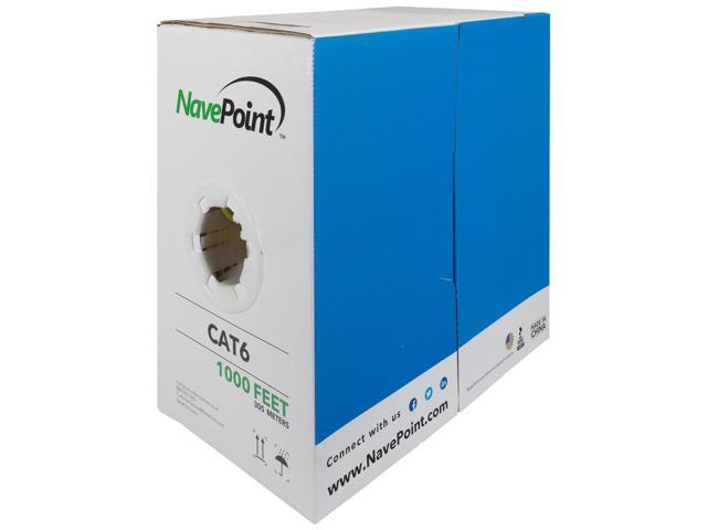 Click here for NavePoint CAT6 1000FT CCA UTP Cable Solid 23AWG Ye... prices