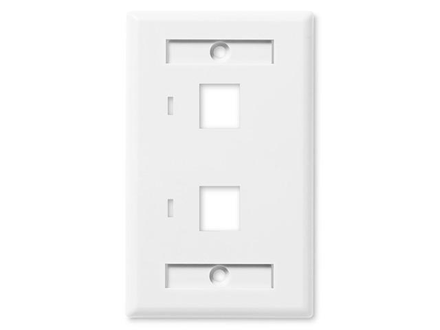Click here for NavePoint Keystone Jack Wall Plate 2-Port  Low Pro... prices