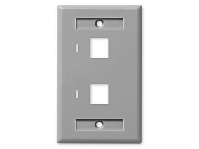 Click here for NavePoint Keystone Jack Wall Plate 2-Port  Low Pro... prices