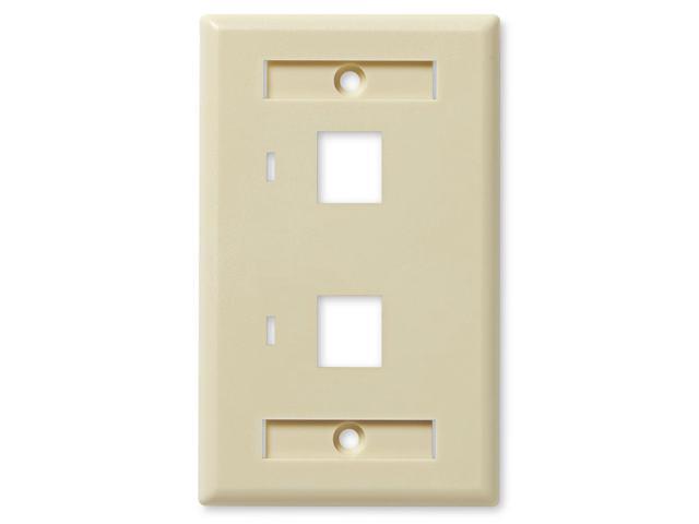 Click here for NavePoint Keystone Jack Wall Plate 2-Port  Low Pro... prices