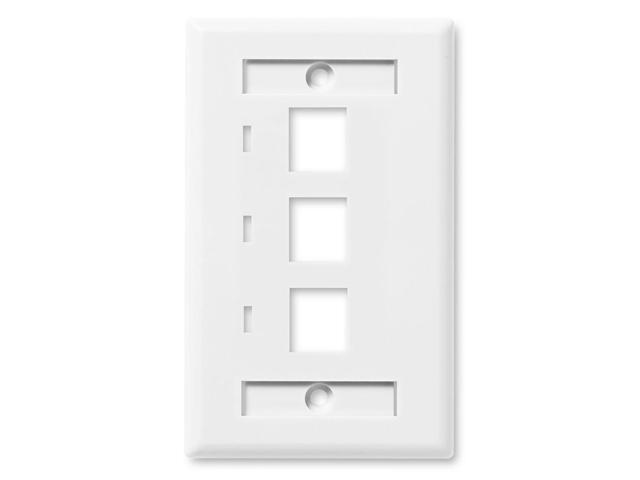 Click here for NavePoint Keystone Jack Wall Plate 3-Port  Low Pro... prices