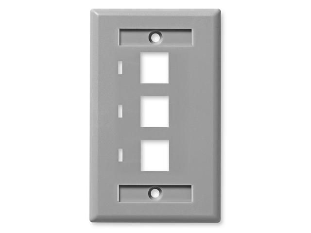 Click here for NavePoint Keystone Jack Wall Plate 3-Port  Low Pro... prices