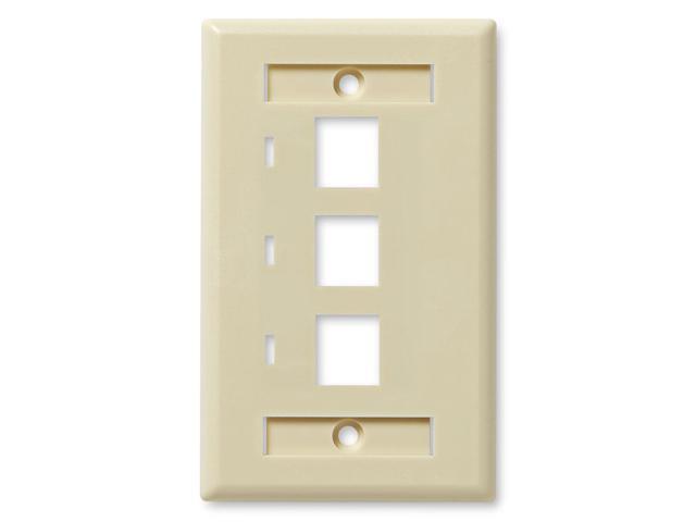 Click here for NavePoint Keystone Jack Wall Plate 3-Port  Low Pro... prices
