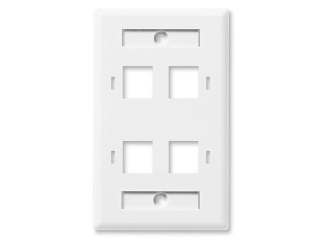Click here for NavePoint Keystone Jack Wall Plate 4-Port  Low Pro... prices