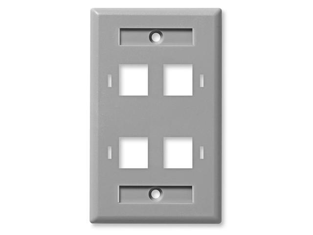 Click here for NavePoint Keystone Jack Wall Plate 4-Port  Low Pro... prices