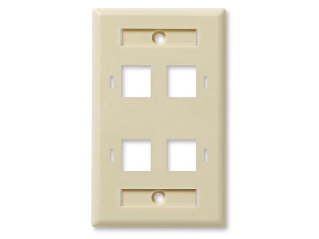 Click here for NavePoint Keystone Jack Wall Plate 4-Port  Low Pro... prices