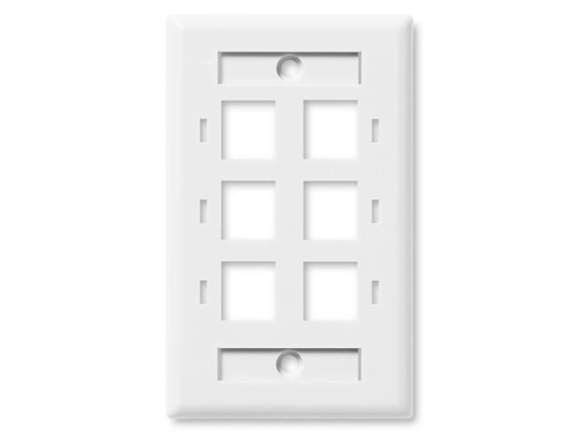 Click here for NavePoint Keystone Jack Wall Plate 6-Port  Low Pro... prices