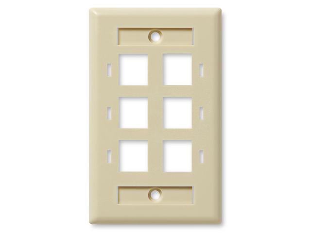 Click here for NavePoint Keystone Jack Wall Plate 6-Port  Low Pro... prices