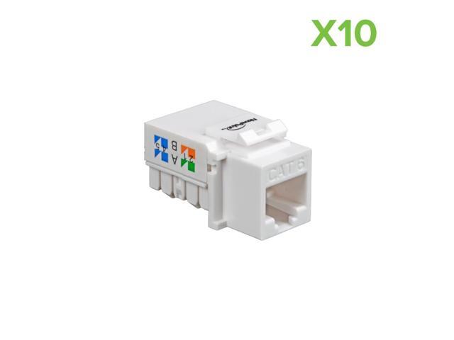 Click here for NavePoint CAT6 Ethernet Keystone Adapter Right Ang... prices