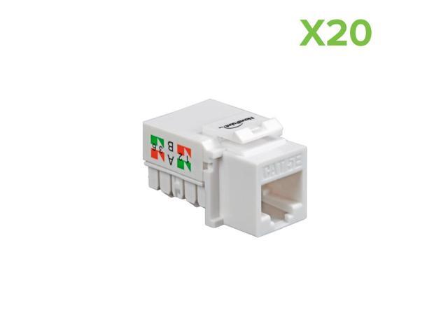 Click here for NavePoint CAT5e Ethernet Keystone Adapter Right An... prices