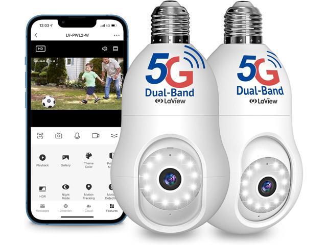 Click here for LaView 4MP Bulb Security Camera 5G& 2.4GHz  360°2K... prices
