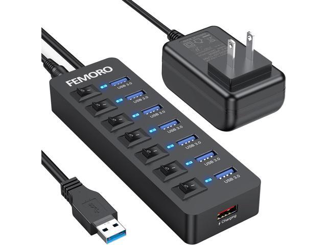 Click here for Powered USB Hub 3.0  FEMORO Data 7 Ports and USB C... prices