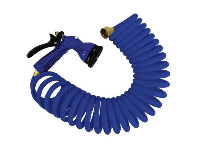 Click here for Whitecap 25 Blue Coiled Hose w/Adjustable Nozzle prices