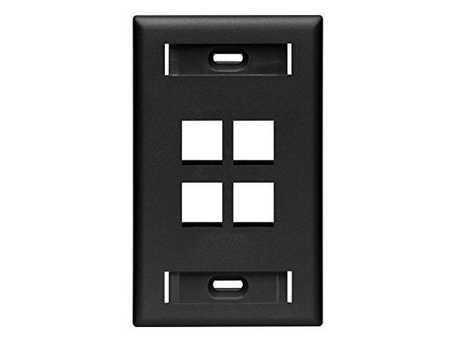 Click here for Leviton Black Quickport 4-Port ID WIndow Wallplate... prices