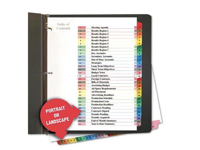 Click here for UNIVERSAL Table of Contents Dividers Assorted Colo... prices
