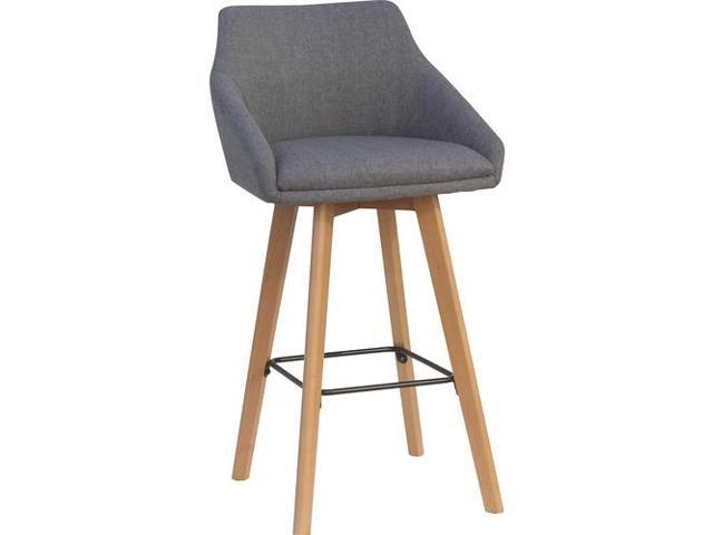 Click here for Lorell Gray Flannel Mid-Century Modern Guest Stool... prices