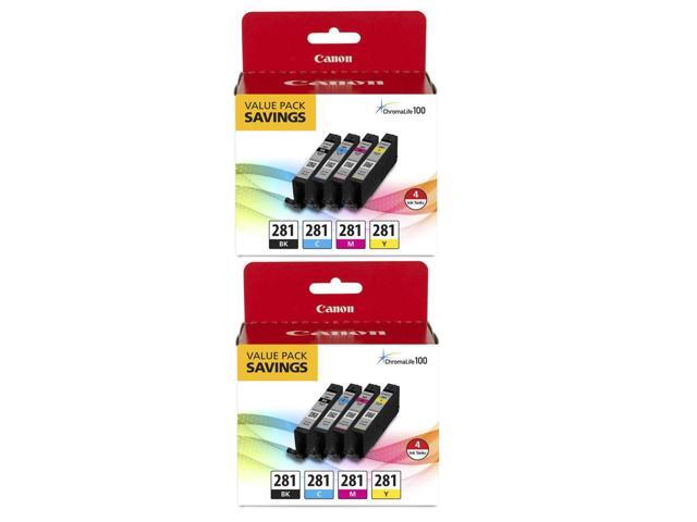Click here for Canon 2 Pack CLI-281 BKCMY Combo 4-Pack of Black... prices