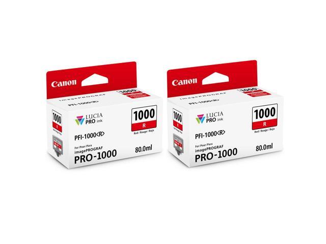 Click here for Canon 2 Pack PFI-1000R Red LUCIA PRO ink for image... prices