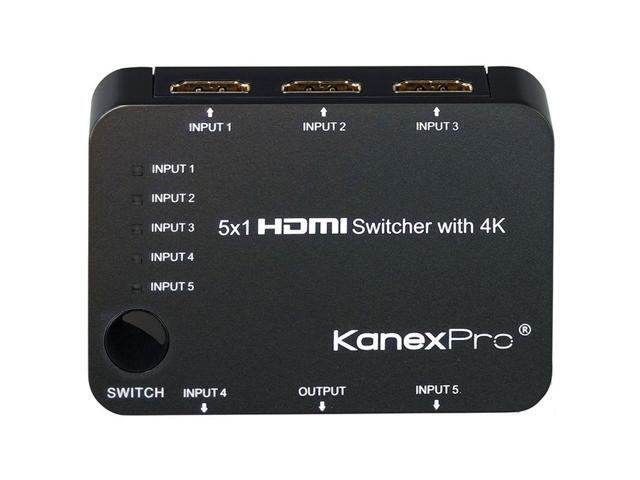 Click here for KanexPro SWHD5X14K 5x1 4K HDMI Switcher prices