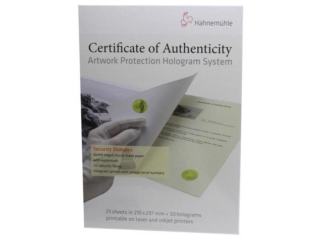 Click here for Hahnemuhle Certificate of Authenticity  A4  25 Cer... prices