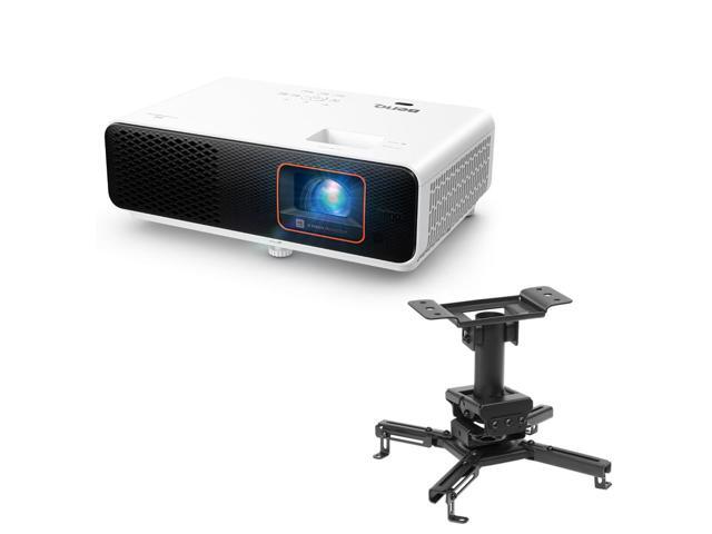 BenQ X500i 4K Ultra Hd Hdr 4LED Short-Throw Dlp Gaming Projector  Bundle with H&A Ceiling Mount - black