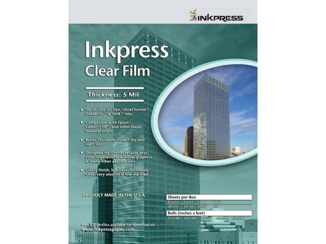 Click here for Inkpress Clear Film 5 mil. Polyester Inkjet Film... prices