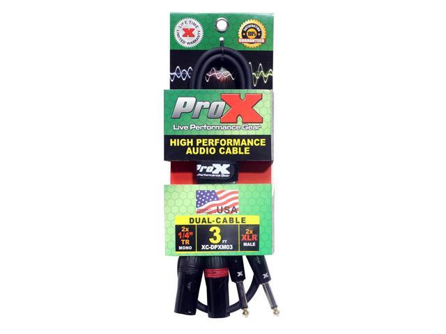 Click here for ProX XC-DPXM03 3 Dual 1/4 TS-M to Dual XLR-M Unbal... prices