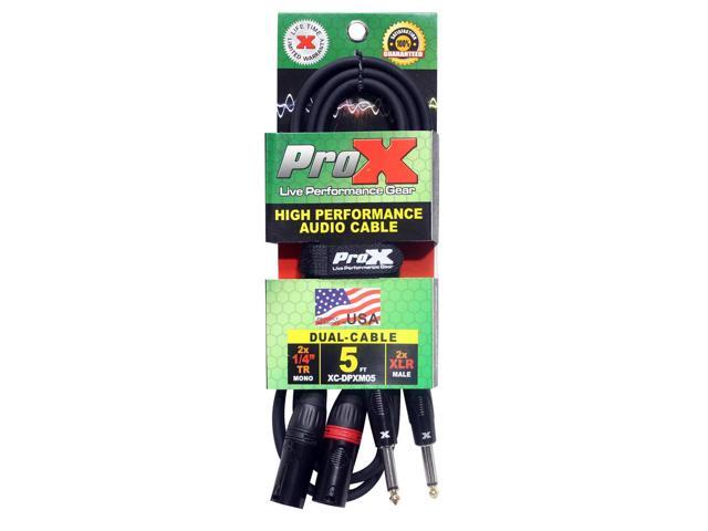 Click here for ProX XC-DPXM05 5 Dual 1/4 TS-M to Dual XLR-M Unbal... prices