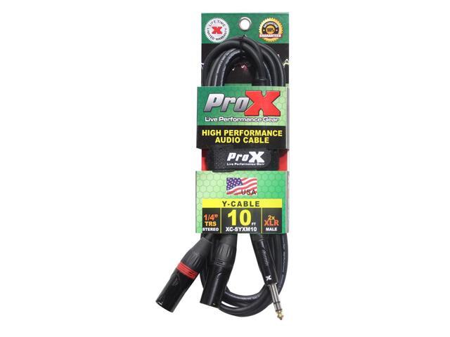 Click here for ProX XC-SYXM10 10 1/4 TRS-M Stereo to Dual XLR3-M... prices