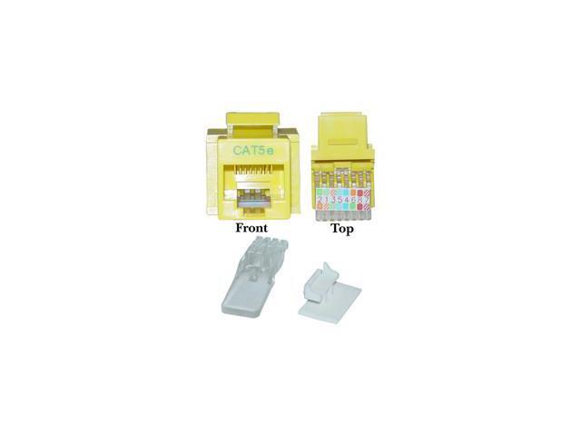 Click here for Cable Wholesale Cat 5e Keystone Jack  Yellow  Tool... prices