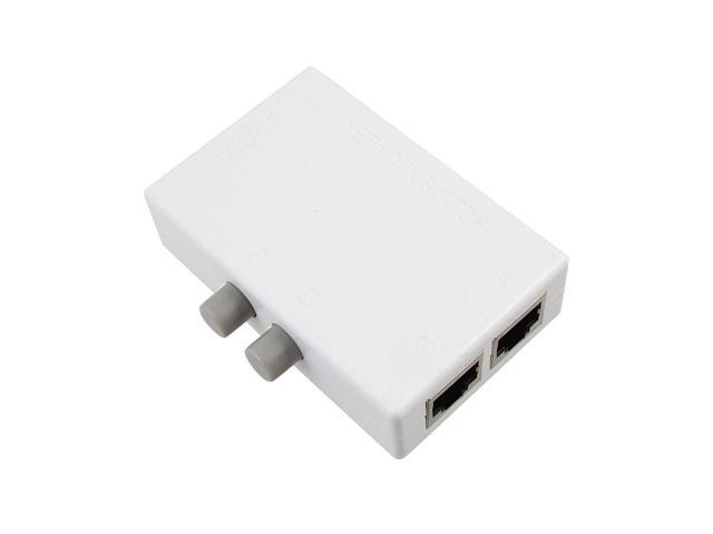 Click here for Gray Push Button RJ45 2 Ports Network Switch Plast... prices