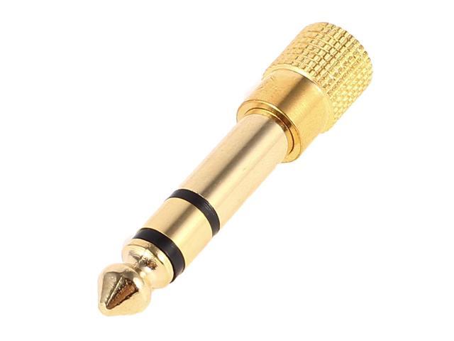 Click here for Unique Bargains Gold Tone Stereo 6.35mm 1/4 Male t... prices
