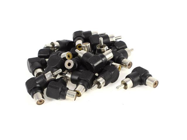 Click here for 20 Pcs 90 Degrees Angle RCA Adapter Male to Female... prices