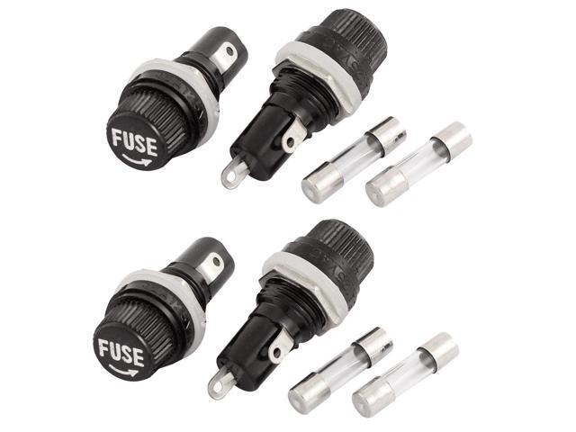 Click here for 4 Pcs Black Screw Cap Soldering Panel Mounted Fuse... prices