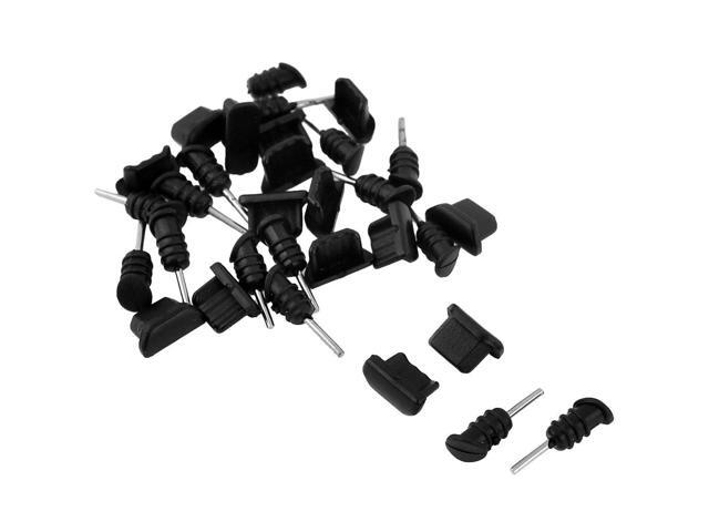 Click here for 15 Pcs Anti Dust Black Soft Plastic Dock Cover Mic... prices