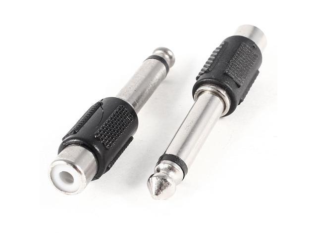 Click here for Unique Bargains 2 x Black Mono 6.35mm 1/4 Male Plu... prices