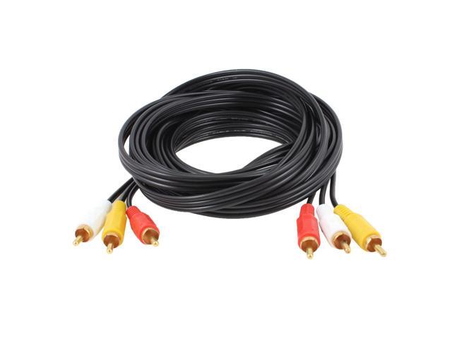 Click here for Black 3 Phono Plug RCA Male to Male TV DVD VCD Aud... prices