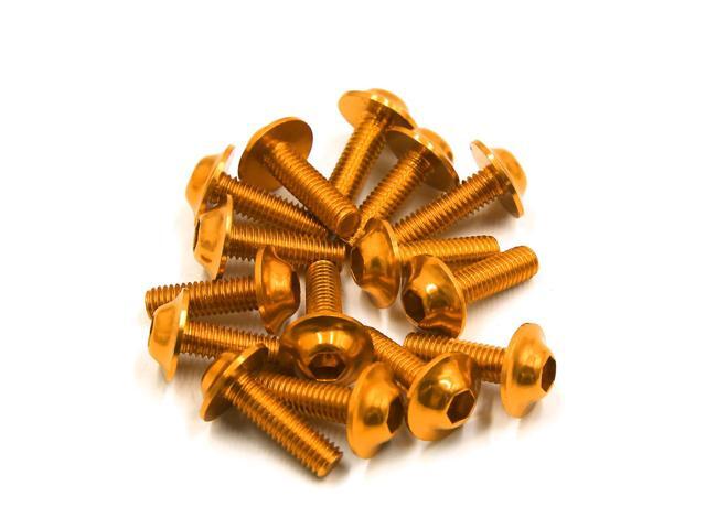 Click here for 15pcs M6 x 16mm Gold Tone Hexagon License Plates B... prices